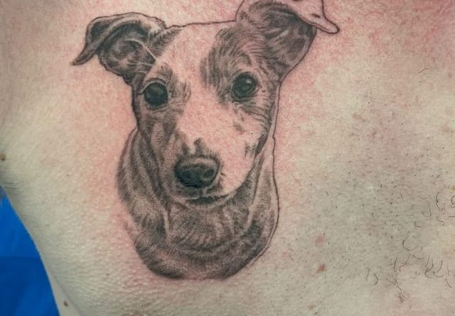 Williton man’s special tattoo tribute uses dog’s ashes | wsfp.co.uk