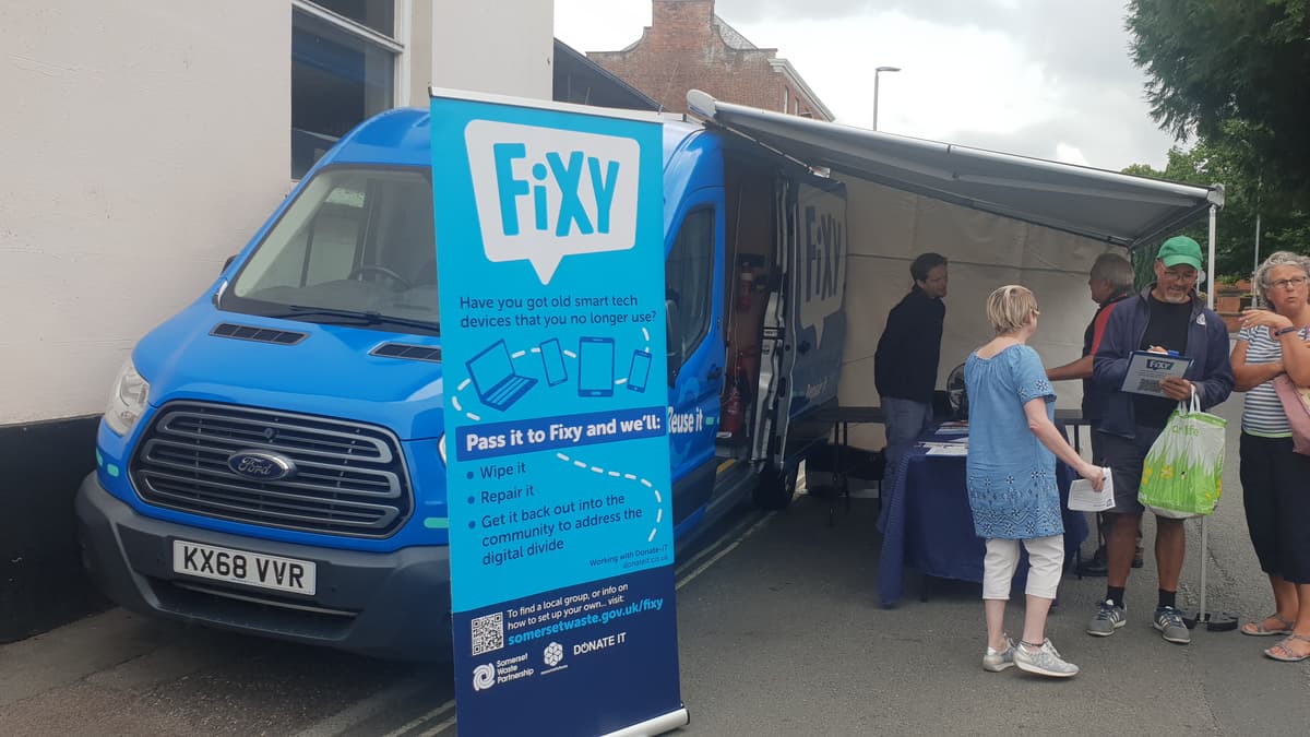 First anniversary for Fixy van promoting repair and reuse message ...