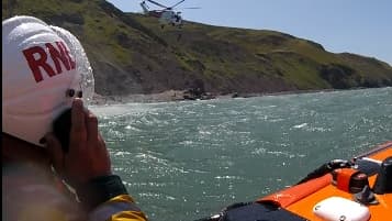 Man airlifted from dangerous cliffs near Minehead after lifeboat and ...