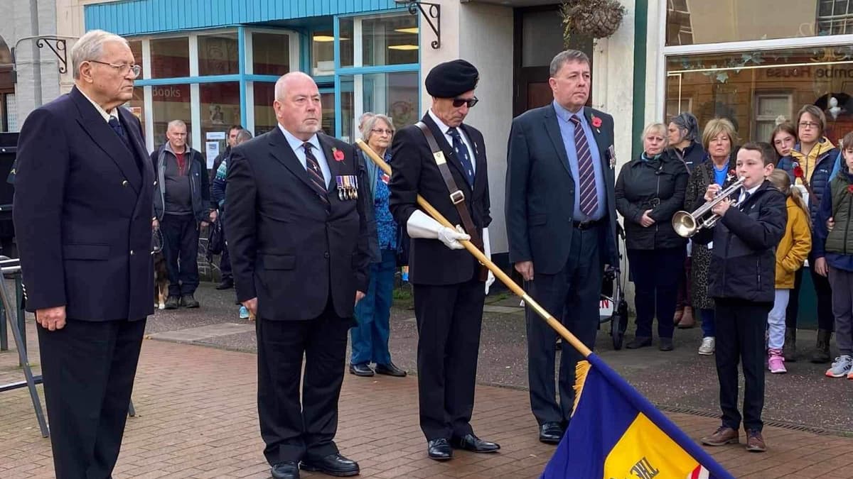 Bugler Elliott Coles, 11, helps lead Remembrance for Wiveliscombe ...