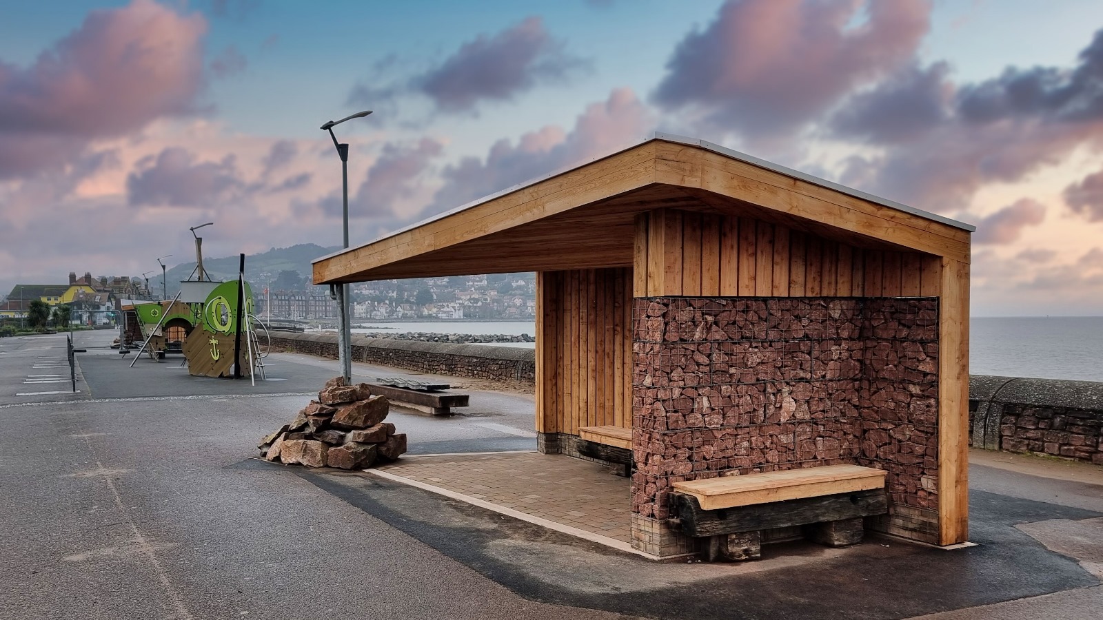 Town welcomes new seafront shelters | wsfp.co.uk