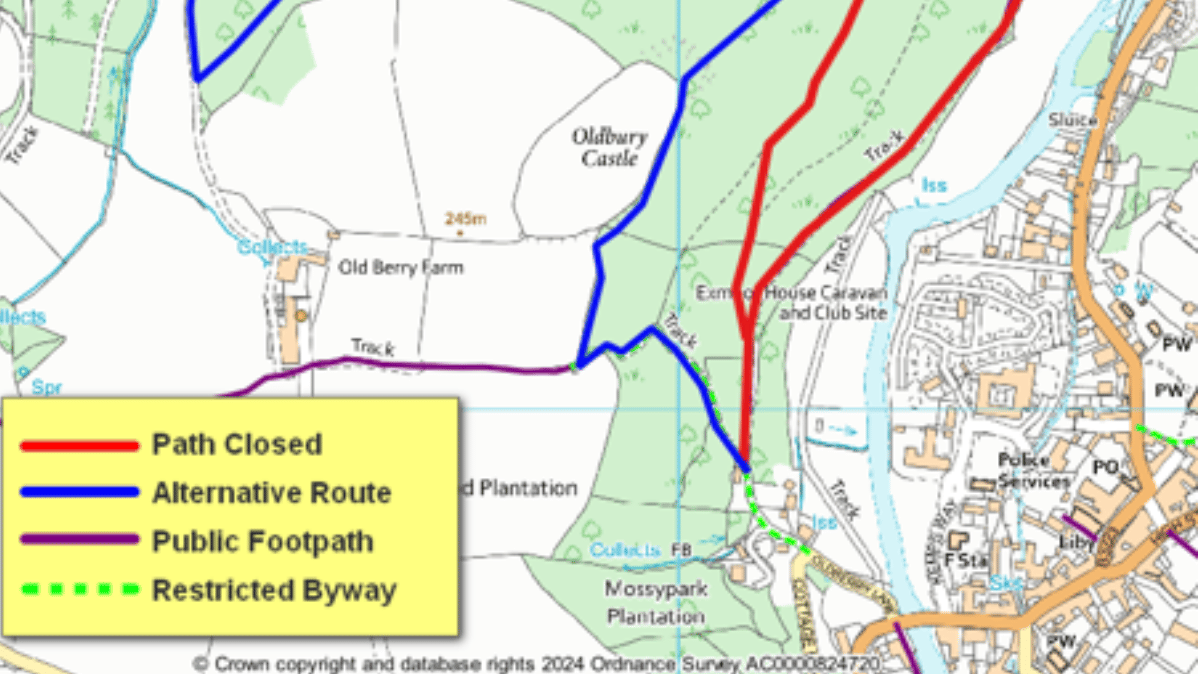Footpath closures in Dulverton from June 21 | wsfp.co.uk