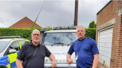 Badge exchange between Minehead police and officer from The Netherlands ...