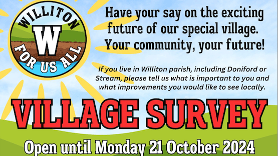 Village survey by Williton Parish Council as new housing expands ...