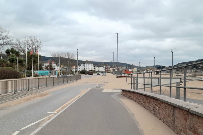 'Surreal' scenes in Minehead after tons of sand blocks main road | wsfp ...