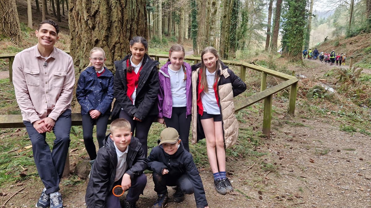 Dulverton and Dunster pupils spend a day learning about tall trees on ...