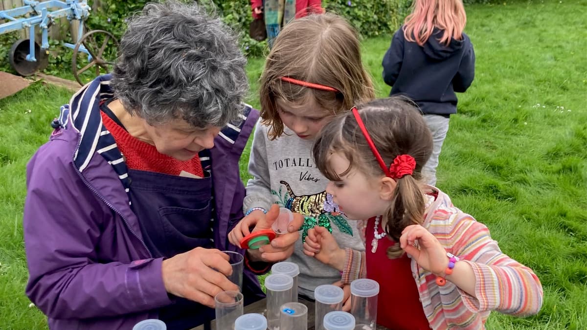 Wildlife projects co-ordinator Elizabeth Atkinson holds summer children ...