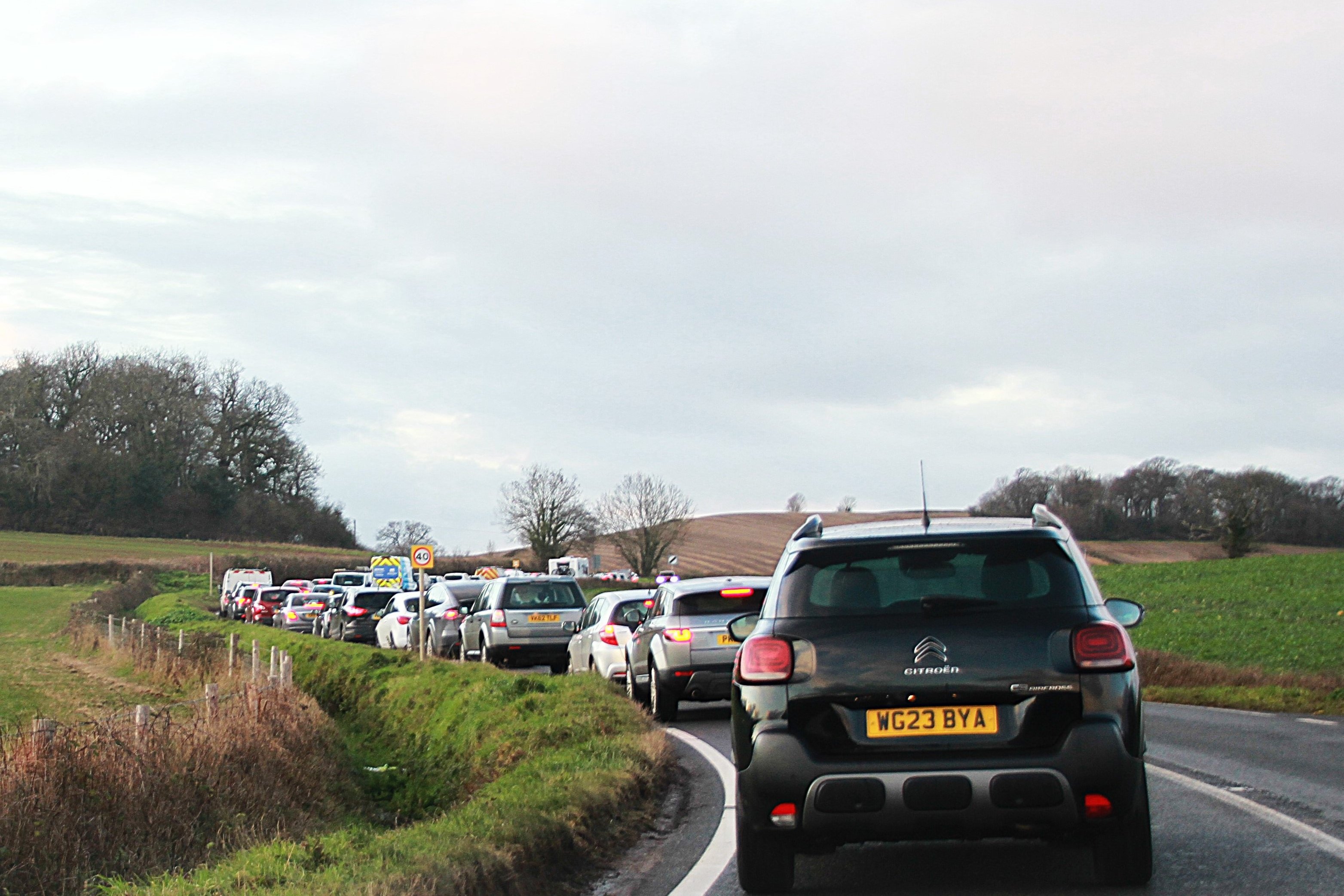 Angry motorists ridicule council for blaming six-mile A39 queues on ...