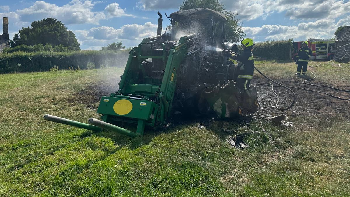 Minehead and Williton firefighters called as tractor goes up in flames ...